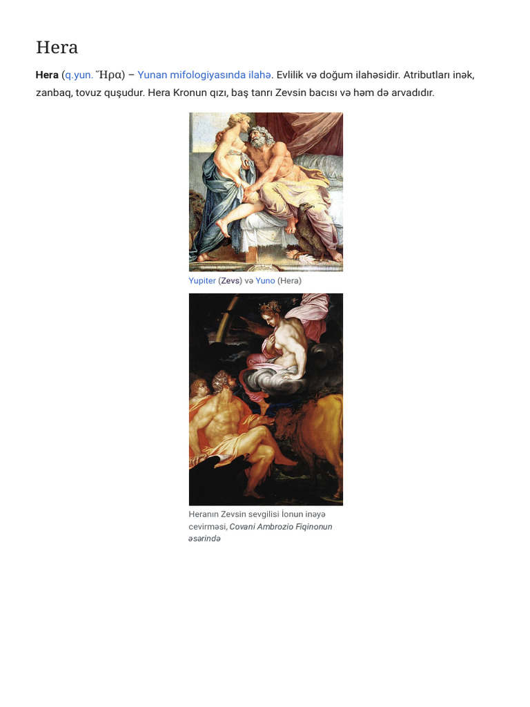Hera - Vikipediya | PDF