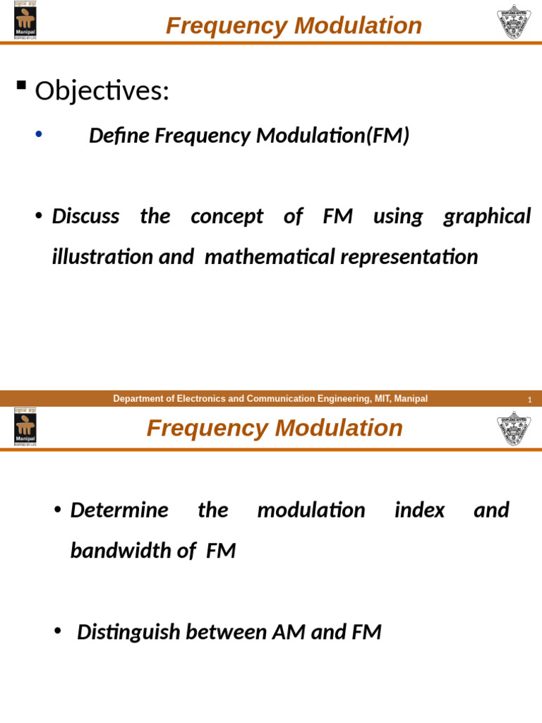 Understanding Frequency Modulation (FM) | PDF