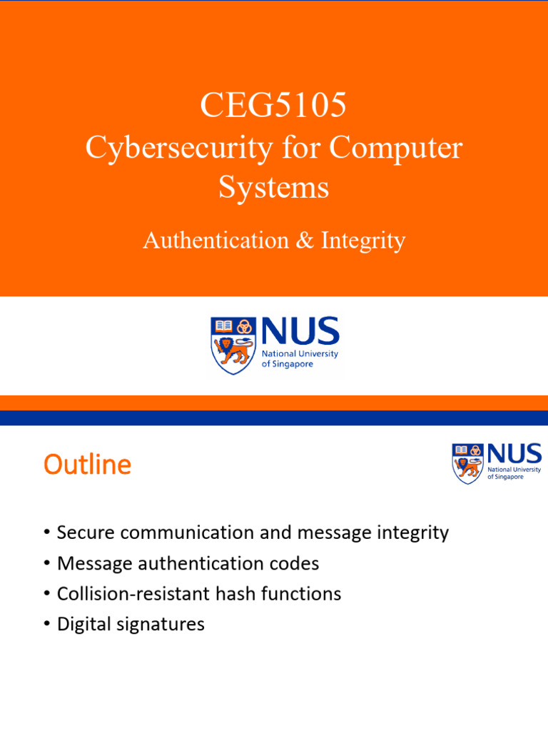 2 Authentication&Integrity | PDF | Encryption | Password