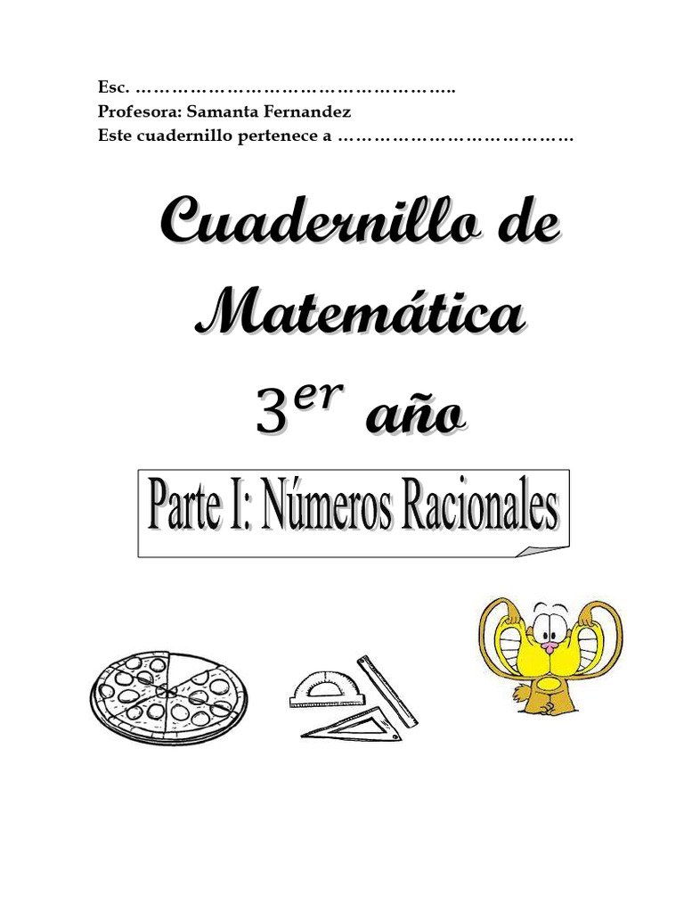 Cuadernillo 3ro 2025 (PARTE I) | PDF | División (Matemáticas) | Decimal