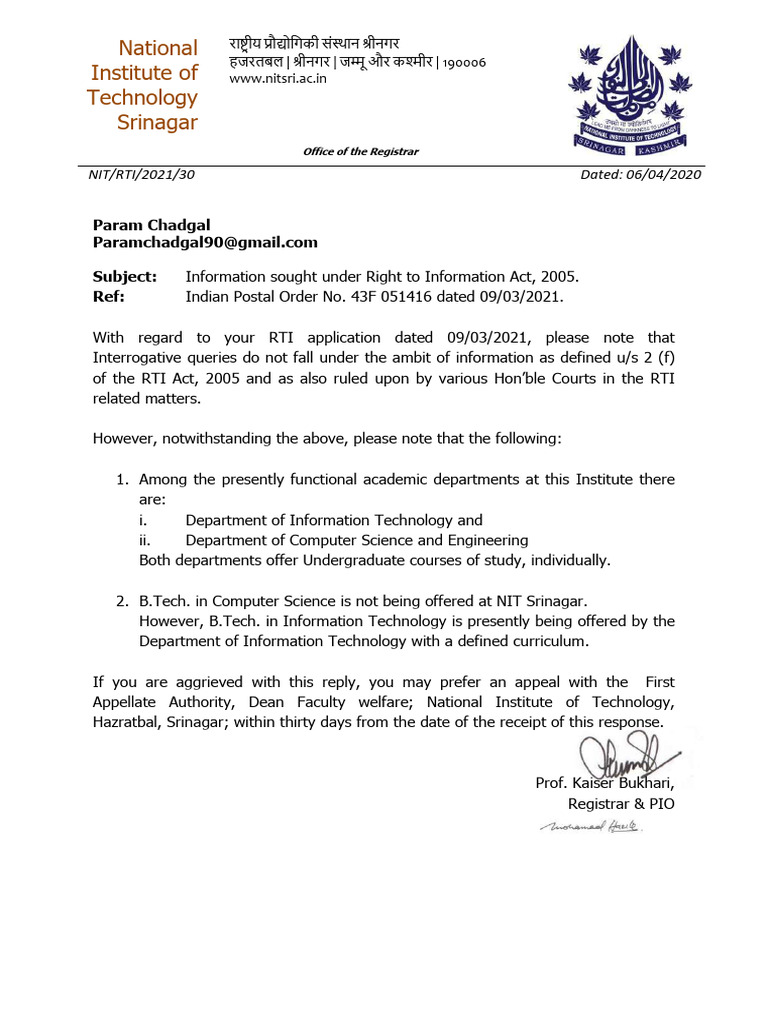 Rti Replies 2021-22 | PDF | Engineering