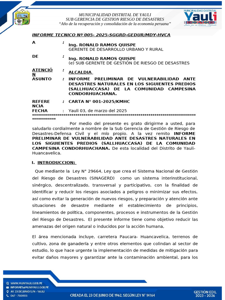 Informe Tecnico #001 Vulnerabilidad Salhuaccasa | PDF | Riesgo