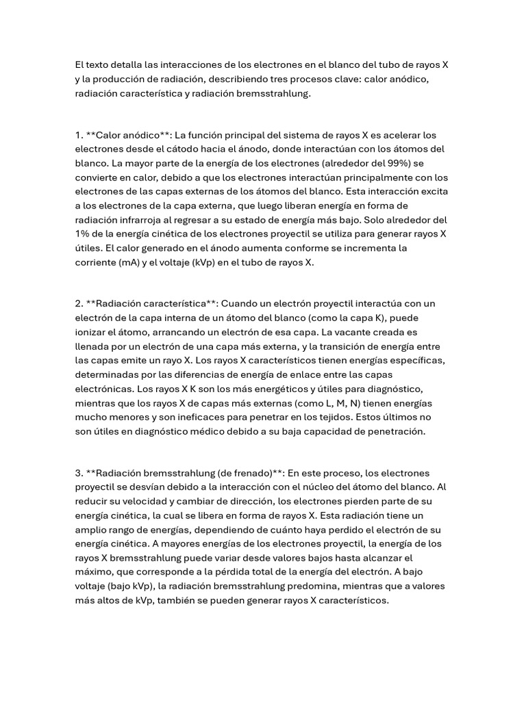 Resumen Electron Blanco 2 | PDF | Rayo X | Electrón