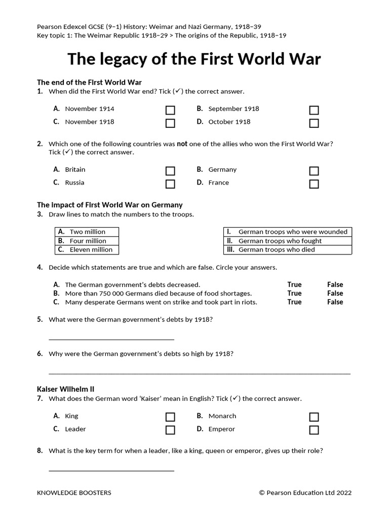 31 1.1.1 The Legacy of The First World War | PDF | Weimar Republic | German Empire