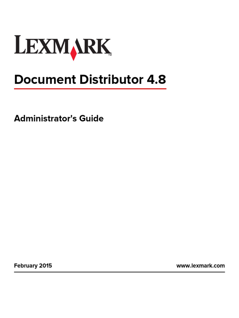 Lexmark Document Distributor Guide | PDF | Load Balancing (Computing ...