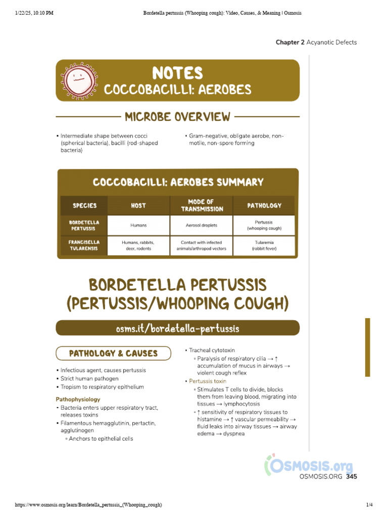 Understanding Whooping Cough Causes | PDF