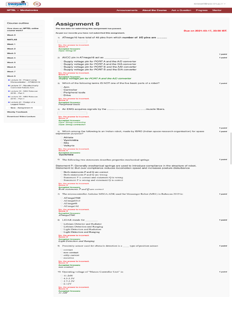 Noc21 Me27 Assignment Week 8 | PDF