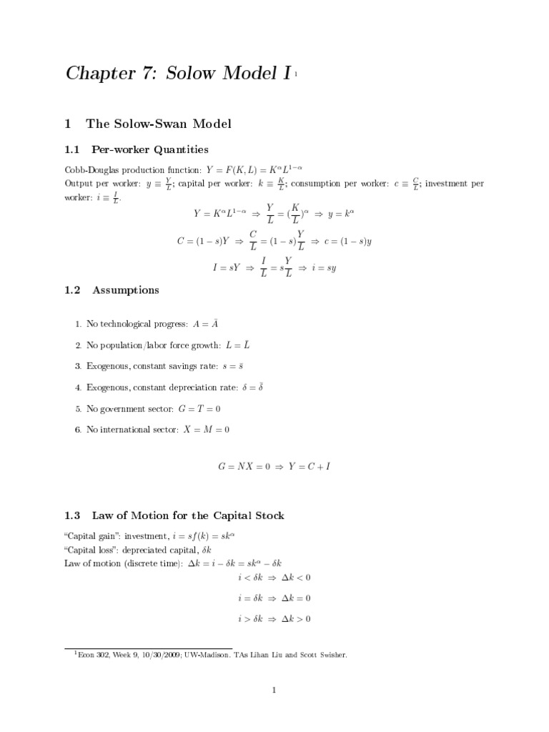 Chapter 7 Solowgrowthmodel | PDF | Economies | Economics