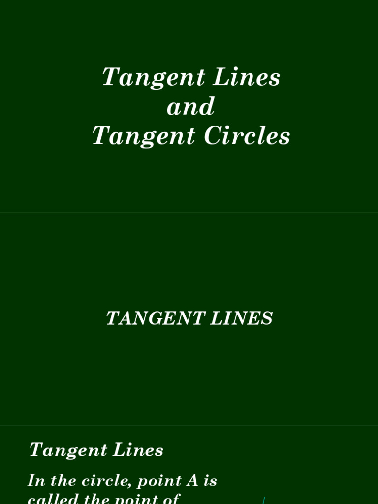 Understanding Tangent Lines and Circles | PDF | Perpendicular | Tangent