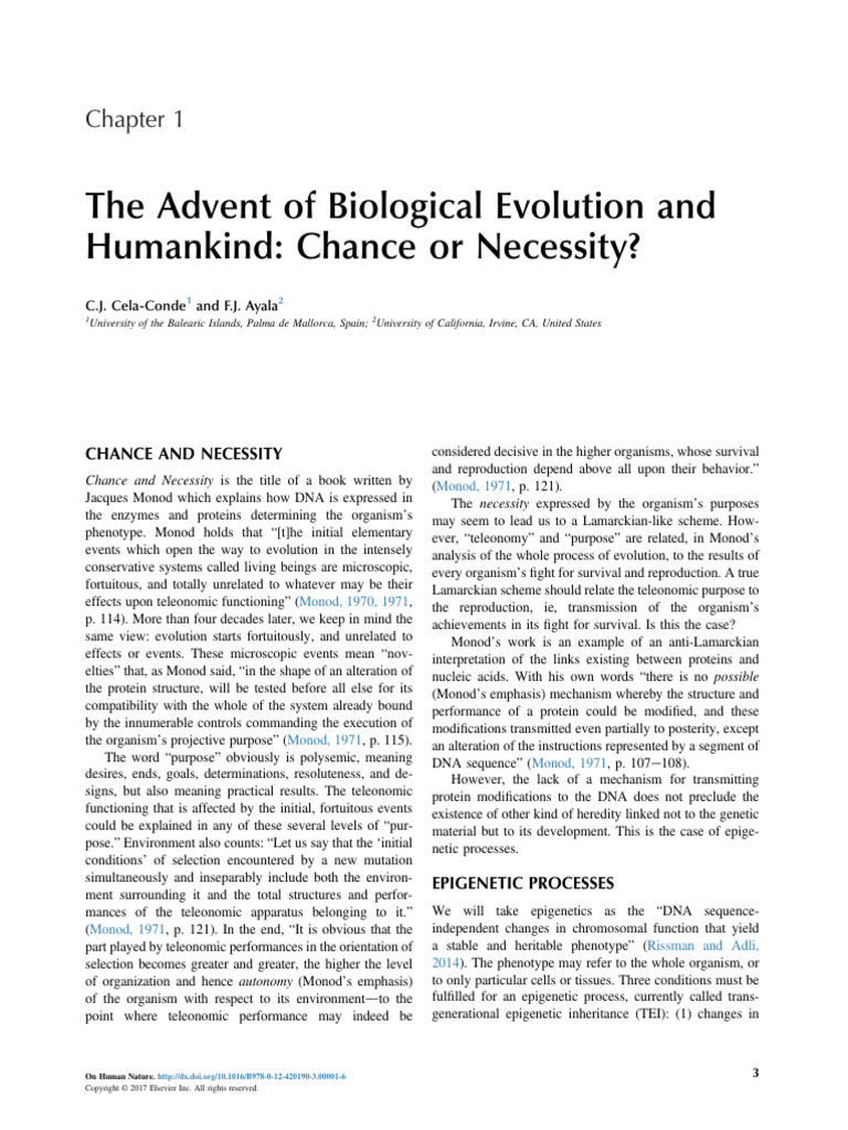 Chapter 1 The Advent of Biological Evolution and Humankind 2017 On Human N | PDF | Bipedalism ...