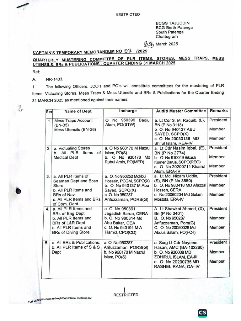 CTM NO 07 DT 23-03-2025 | PDF