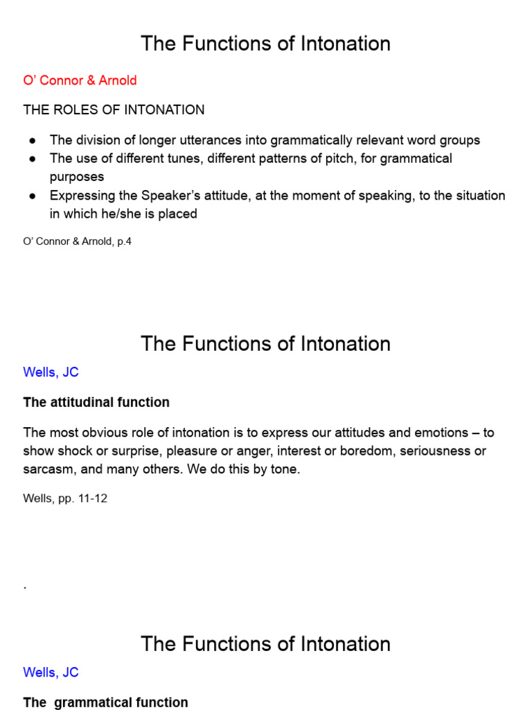 3 - The Functions of Intonation - O'Connor & Arnold - Wells - Brazil ...