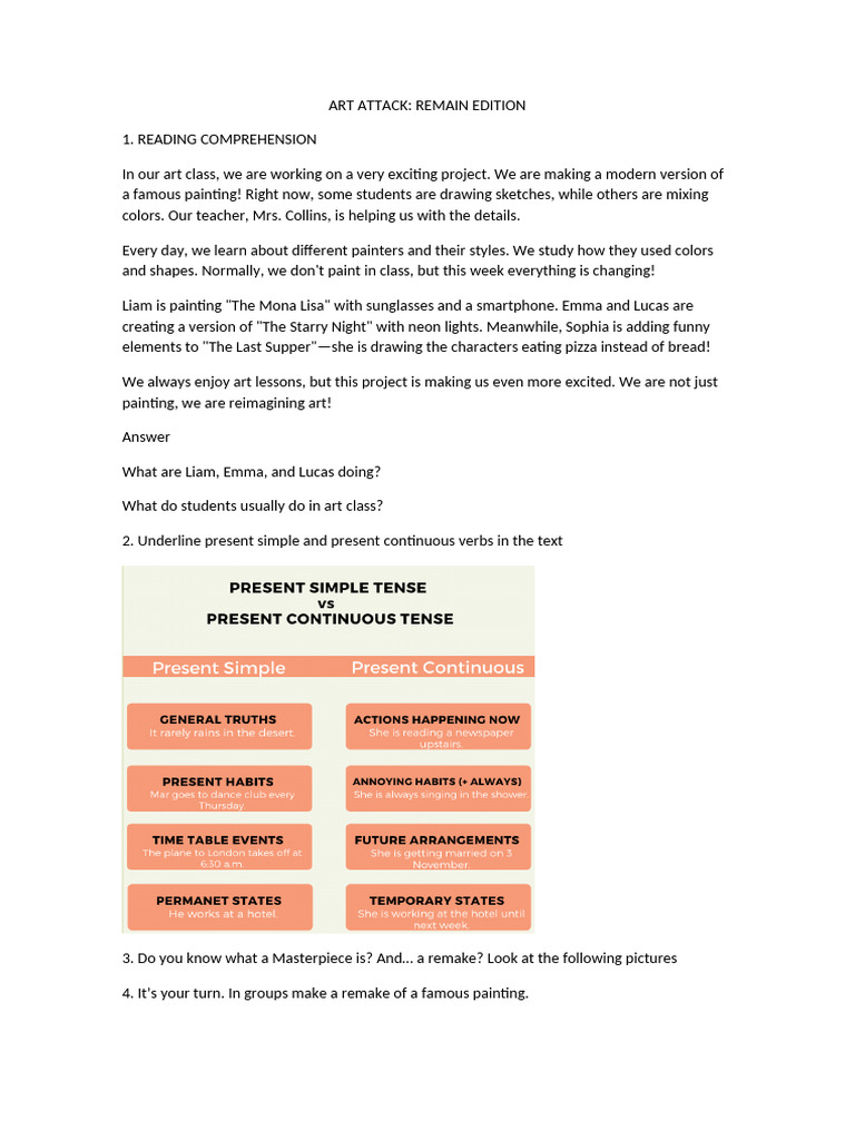 Creative Art Class Project Remakes | PDF