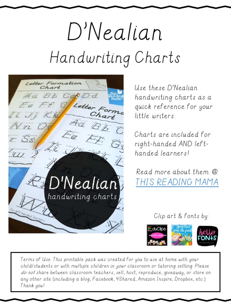 Handwriting Nealien Letter Formation Chart | PDF