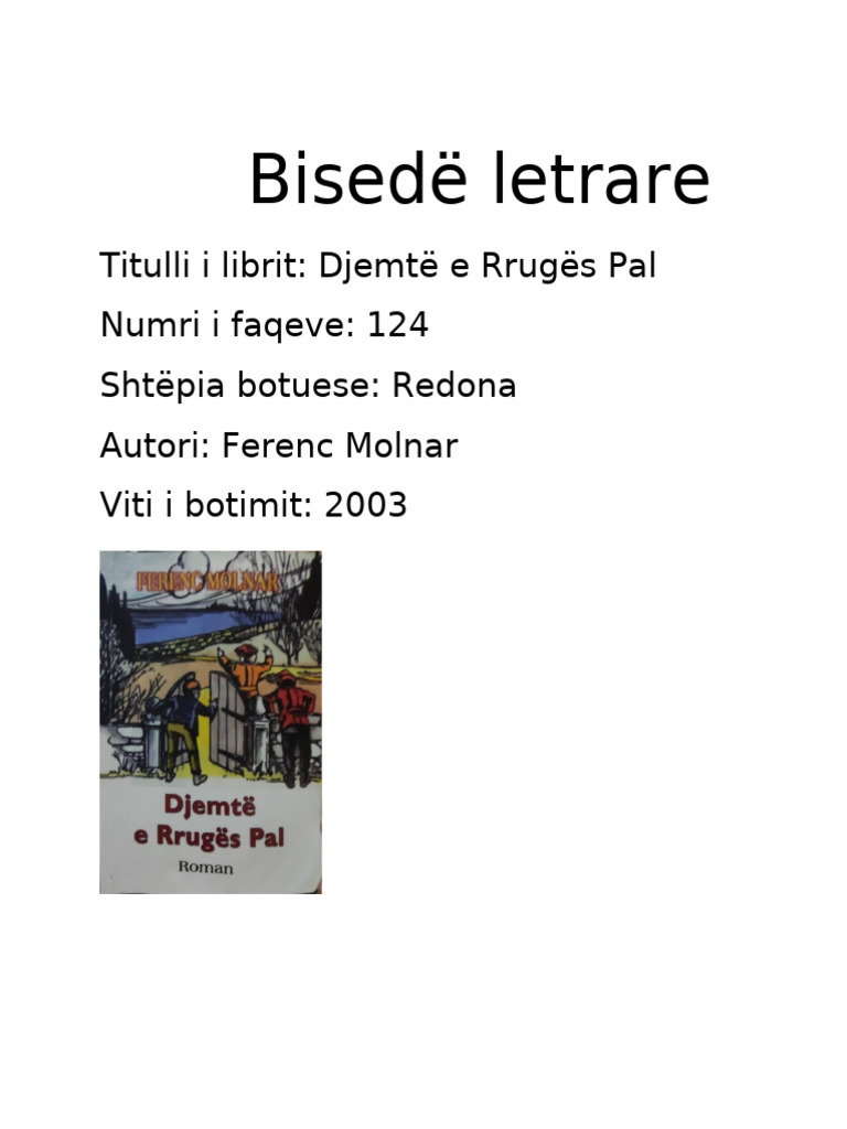 Bisede Letrare Djemte e Rruges Pal | PDF