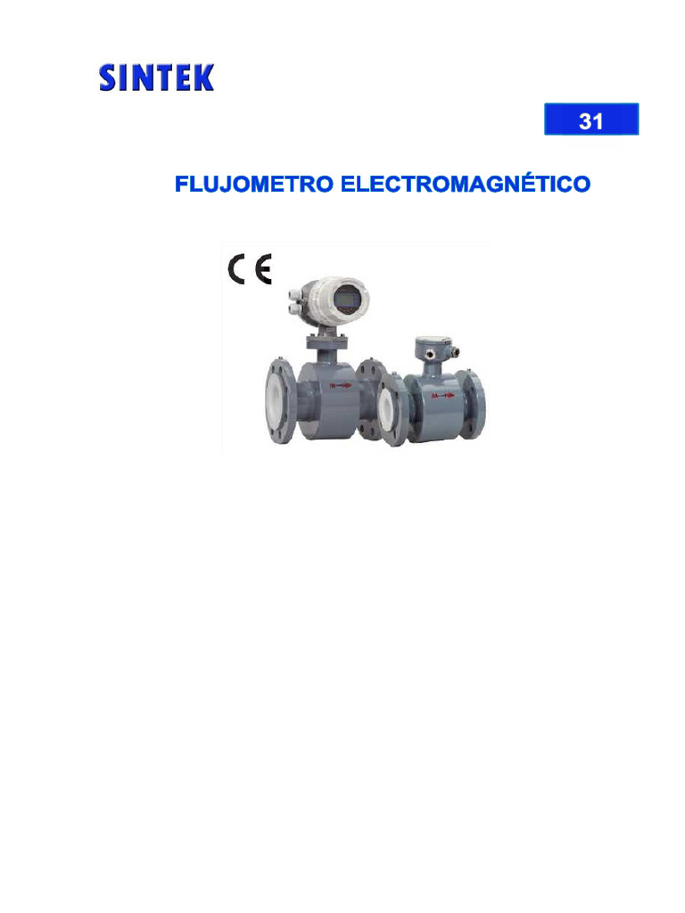 Medidor Electromagnetico SINTEK | PDF | Medición de flujo | Fenomeno fisico