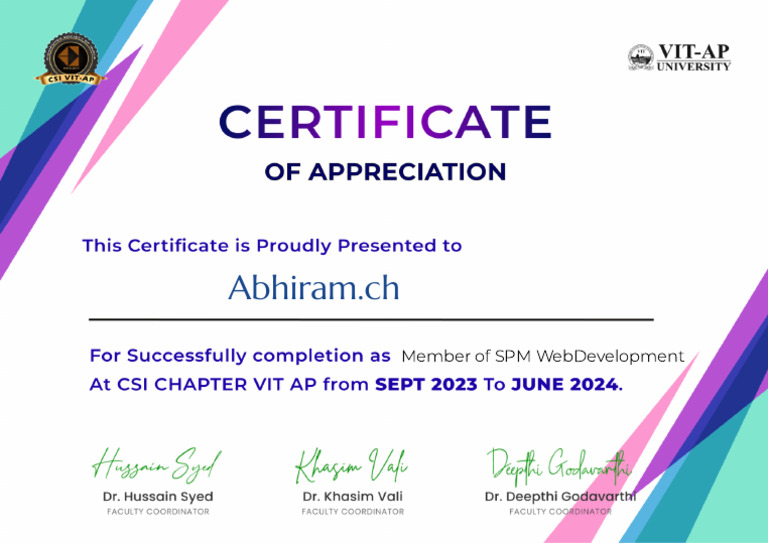 CSI Certificate | PDF