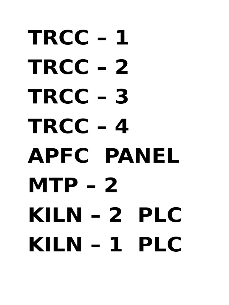 MCC Name Plate - 1 | PDF