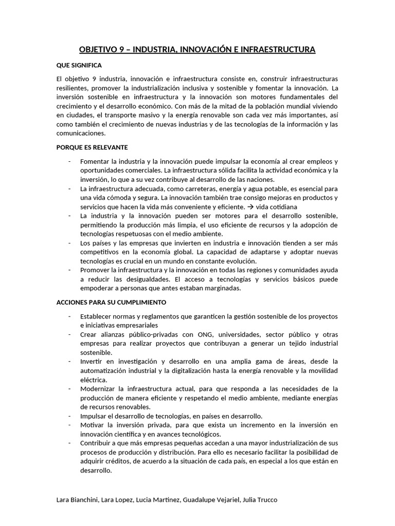 Ods Obj 9 | PDF | Infraestructura | Sustentabilidad