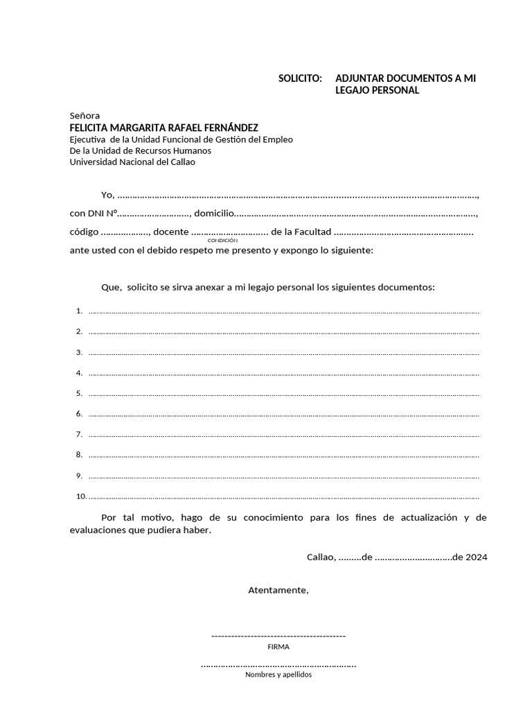 Formato de Solicitud | PDF