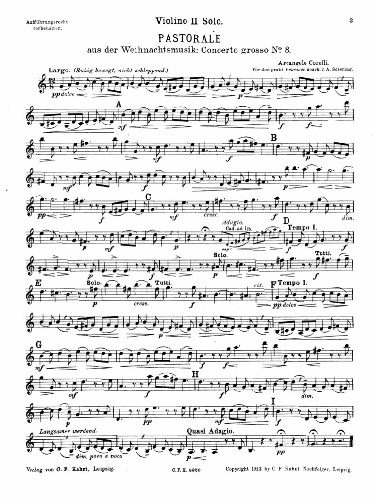 Pastorale Violin II. | PDF