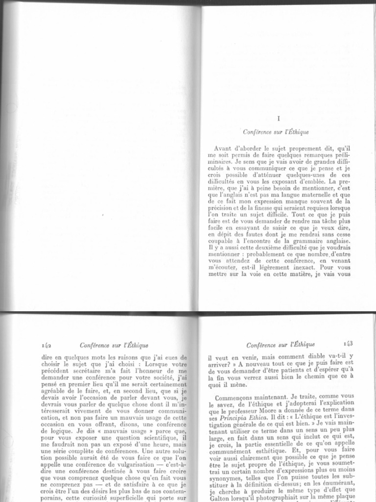 Lecons Sur Lethique 1 | PDF