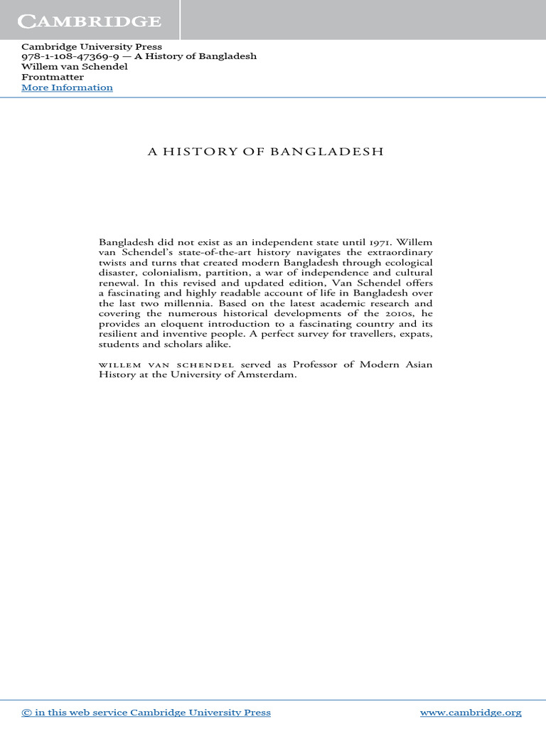 Frontmatter | PDF | Bengal | Bangladesh