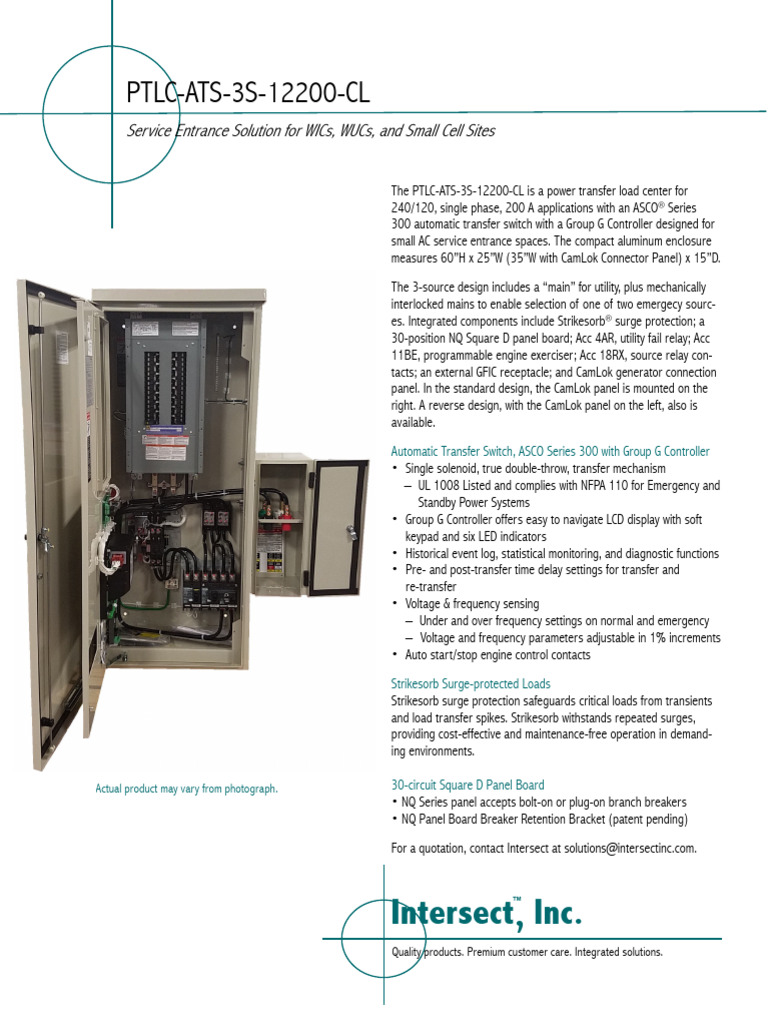 PTLC Ats 3S 12200 - 081318 | PDF | Relay | Electrical Equipment
