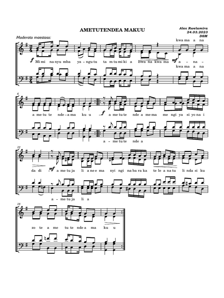 Ametutendea Makuu | PDF