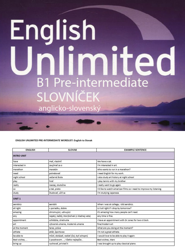 English_Unlimited_pre-int-SK | PDF | Sausage | Salad