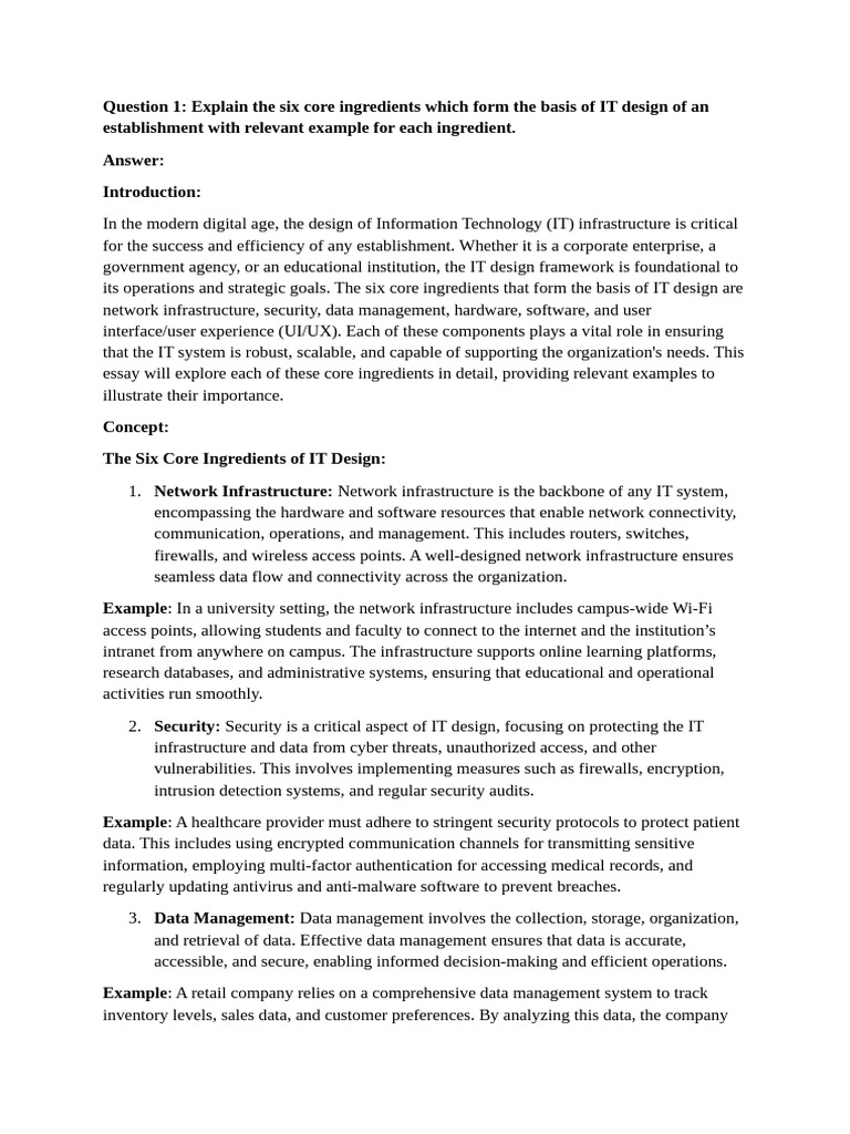 Six Essentials of IT Infrastructure Design | PDF | Cloud Computing ...