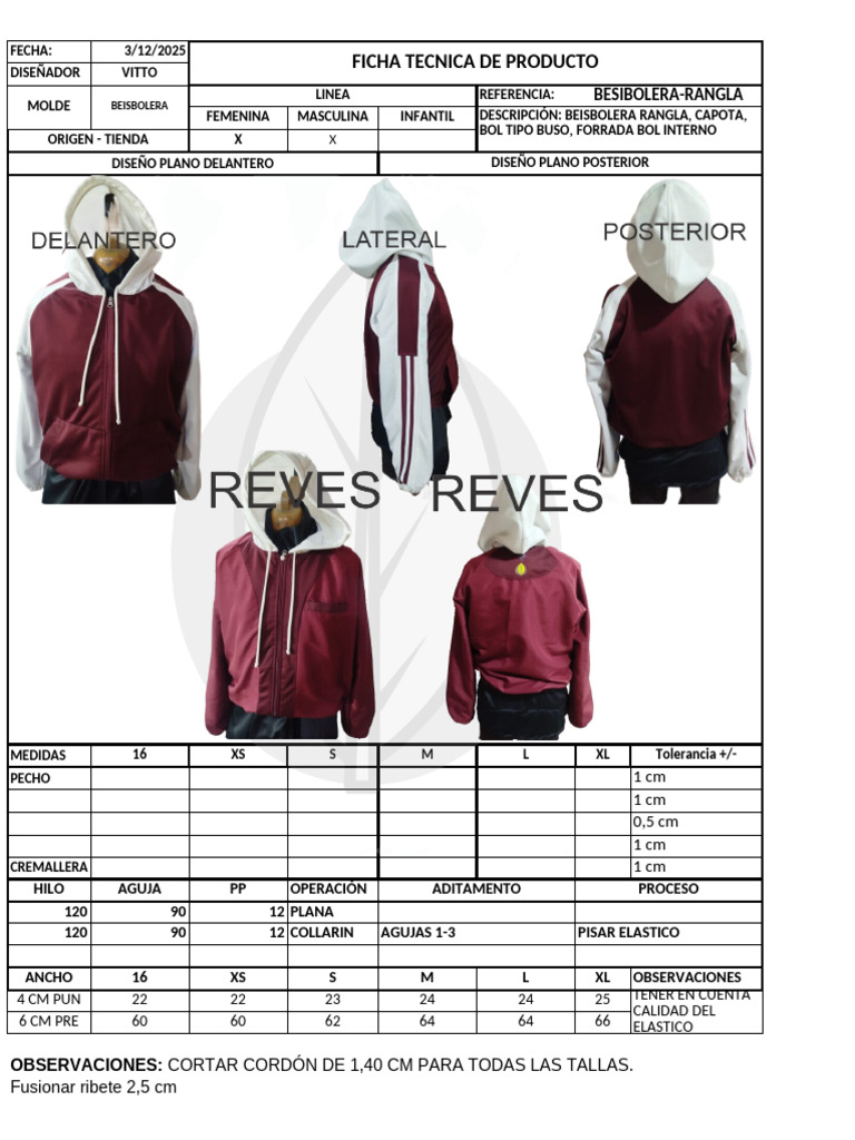 Ficha Tec Planos Beisbolera Rangla | PDF