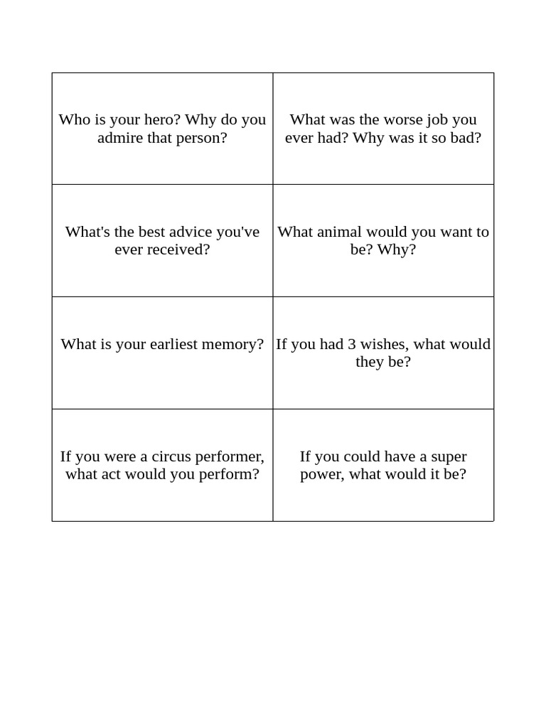 Conversation Starters | PDF