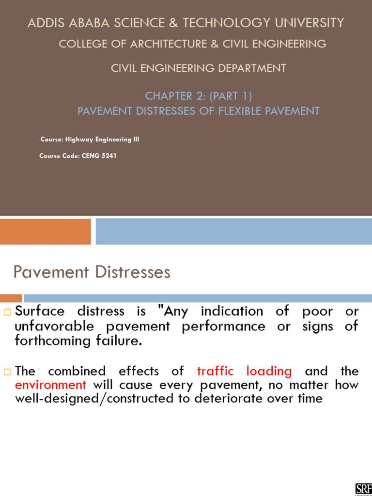 Chapter 2 Part 1-Pavement Distress | PDF | Road Surface | Civil Engineering