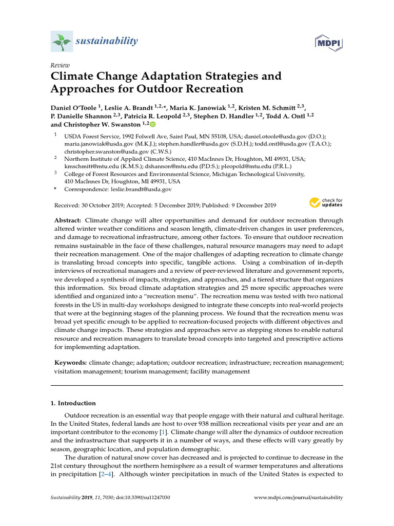 Adaptation Strategies Recs Ust Climate Change | PDF | Surface Runoff ...