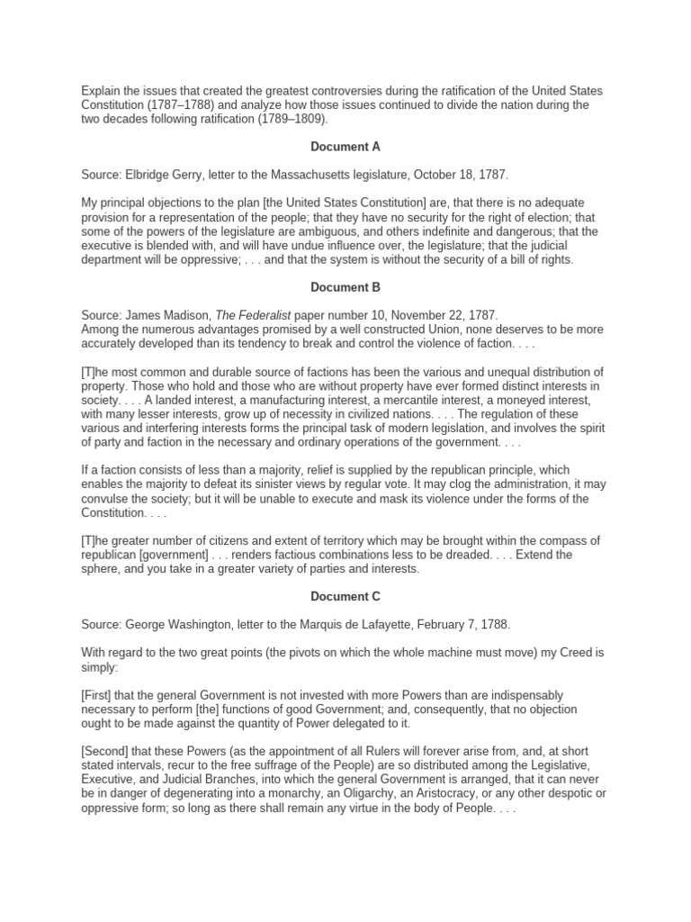 Ratification Constitutional Issues | PDF | United States Bill Of Rights ...