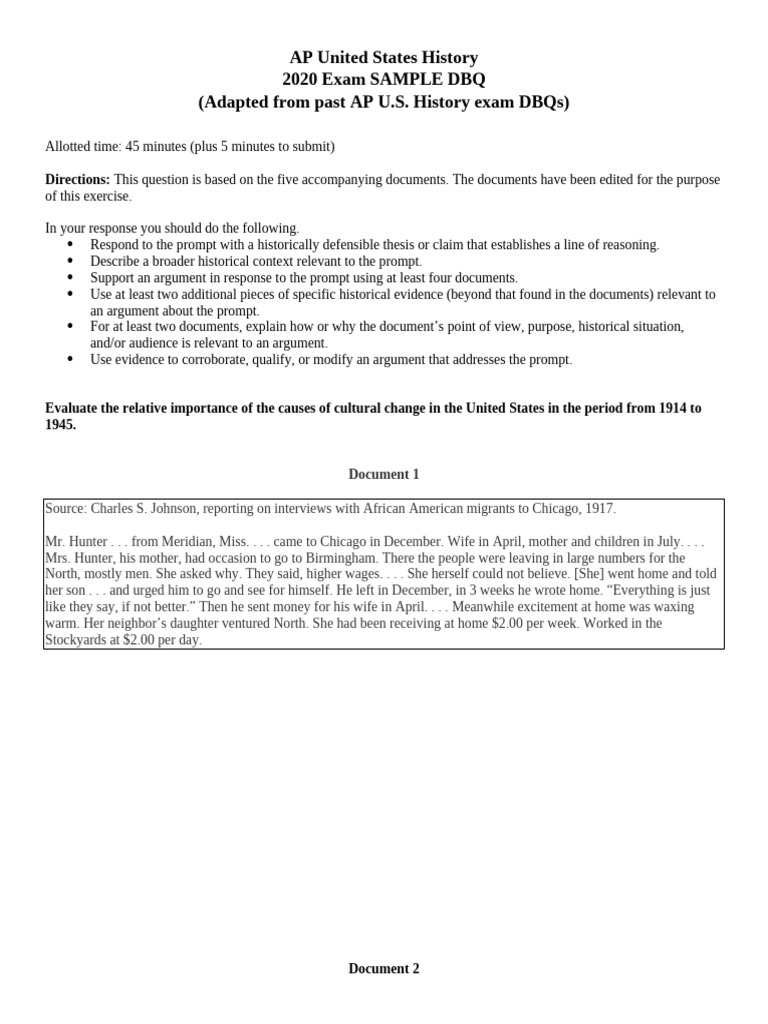 2020 DBQ 5 Docs Practice | PDF