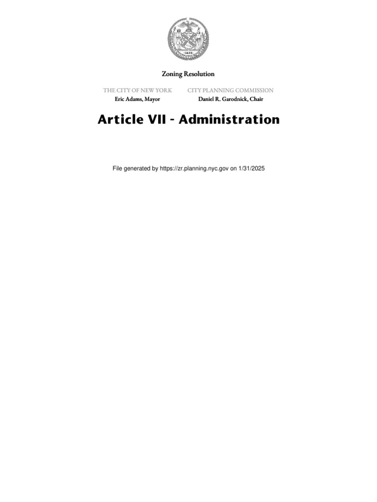 Article VII | PDF | Zoning | Appeal