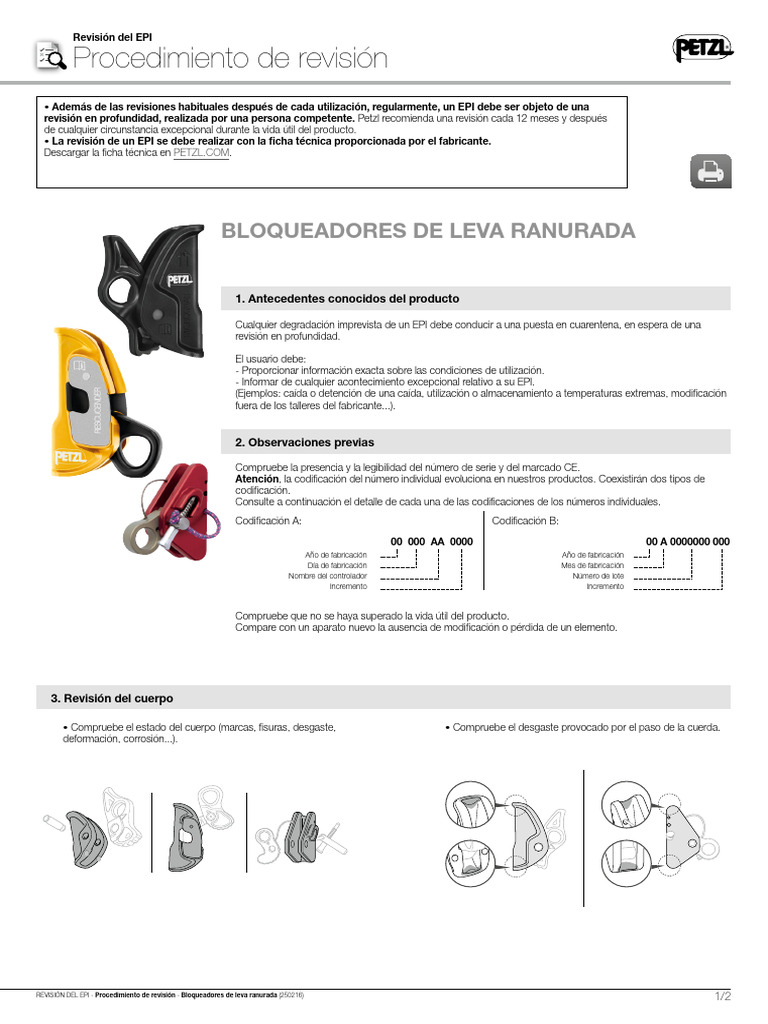 Revisión EPI: Bloqueadores de Leva Ranurada | PDF