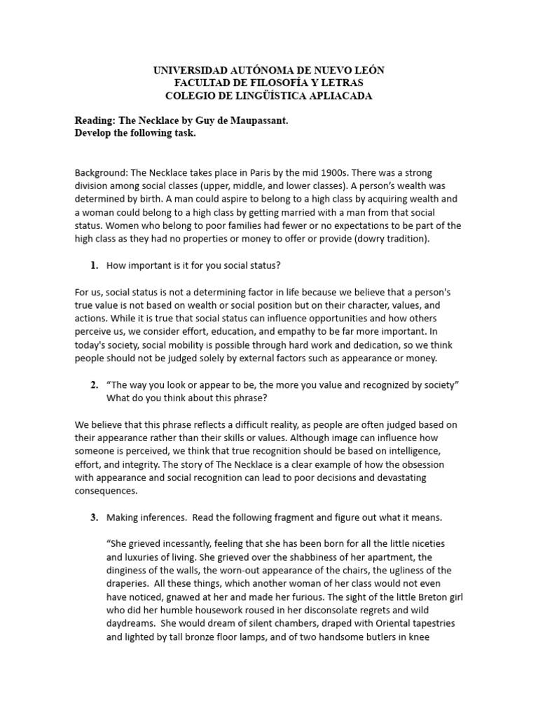 Task 12 The Necklace Activity-1 | PDF