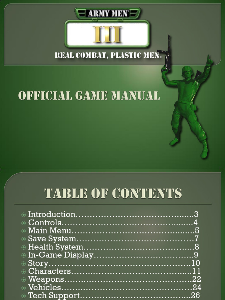 Army_Men_III_-_Official_Game_Manual | PDF | Armoured Fighting Vehicles ...