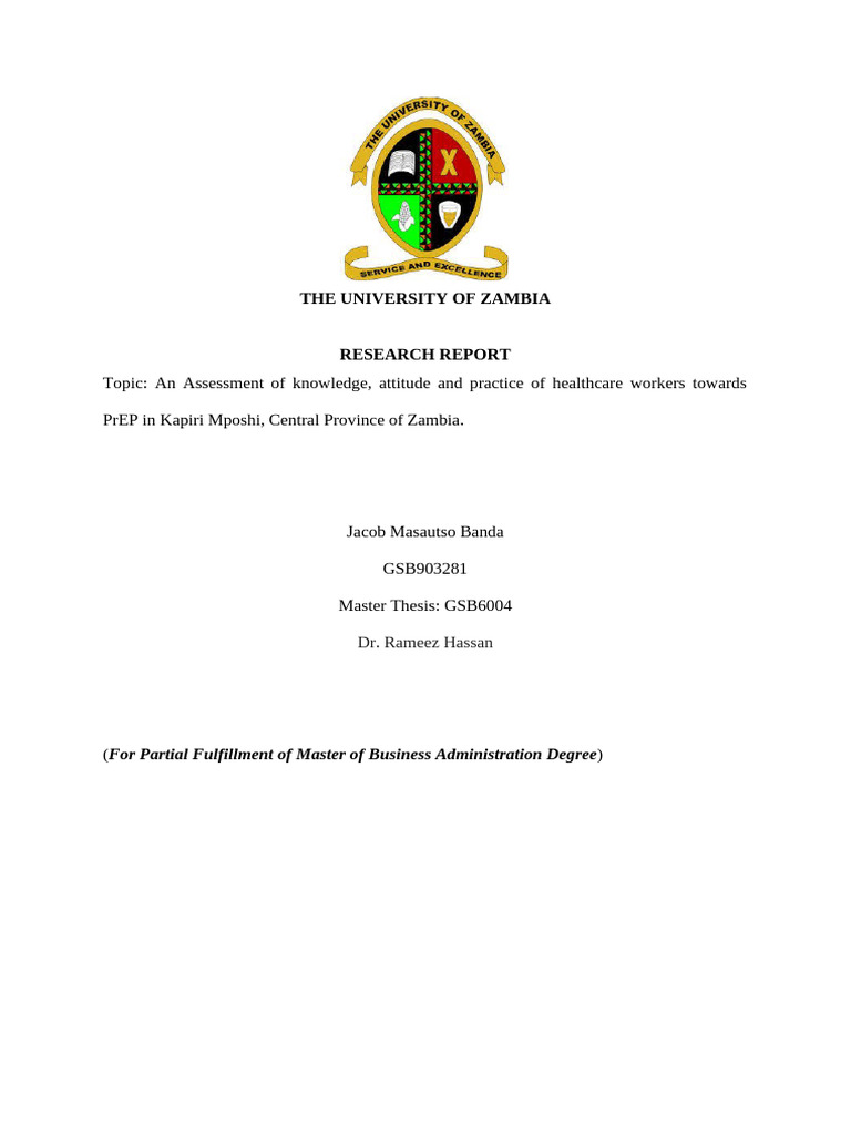 KAP Towards of Healthcare Providers Towards PREP | PDF | Hiv/Aids | Management Of Hiv/Aids