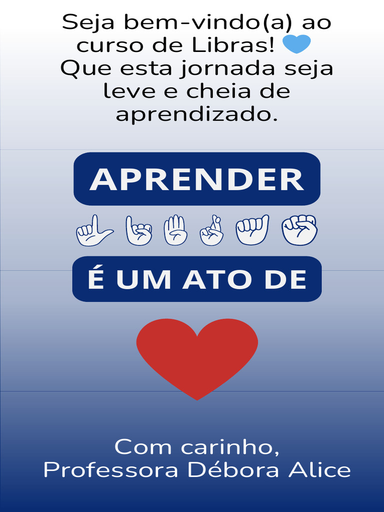 Curso de Libras: Bem-vindo(a)! | PDF