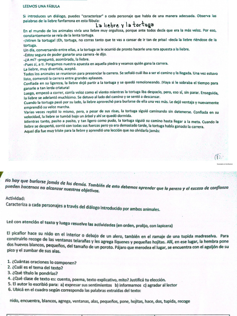 Leamos Una Fabula | PDF