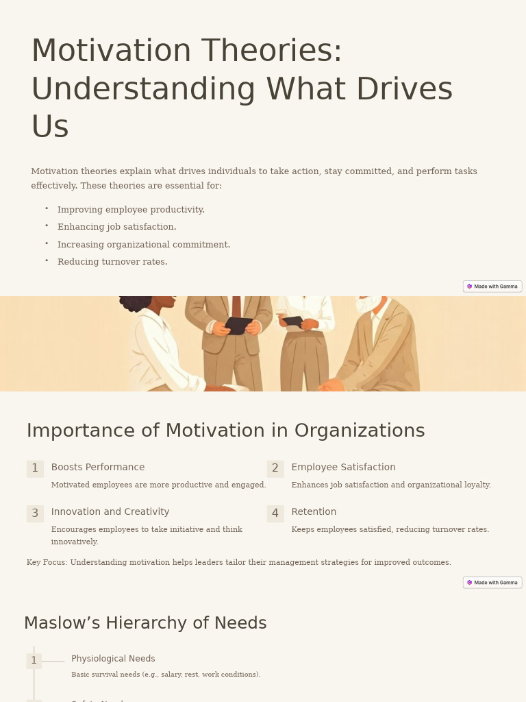 Motivation Theories Understanding What Drives Us | PDF