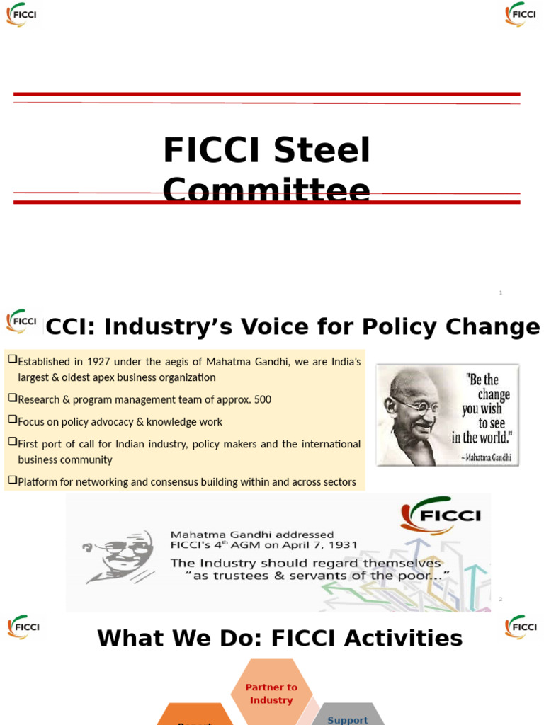 Revised Steel FICCI Presentation | PDF | Steel | Economies