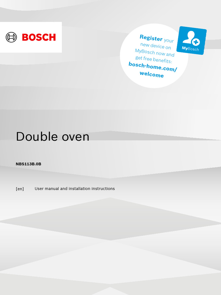 Bosch Double Oven User Manual | PDF | Grilling | Cookware And Bakeware