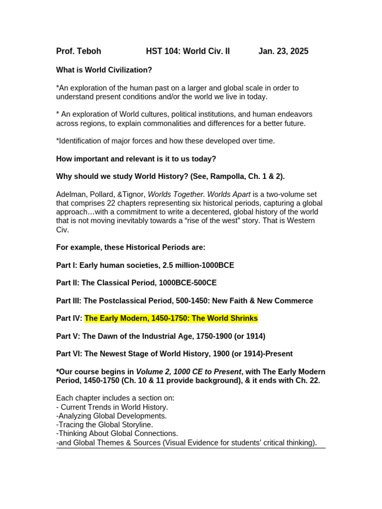 Understanding World Civilization: Key Concepts | PDF | Asia | Liberal ...