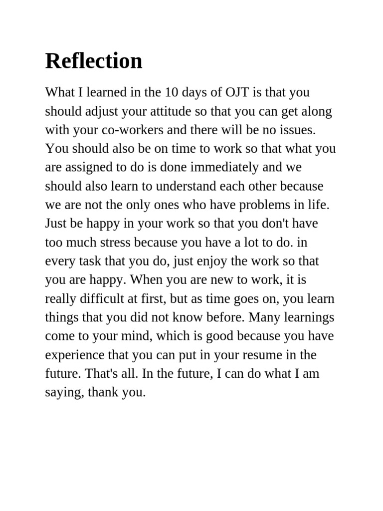Reflection WPS Office | PDF