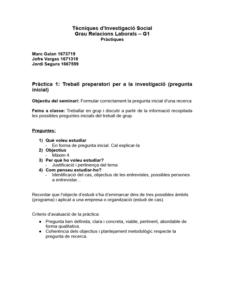 PrÃ Ctica 1 - Pregunta Inicial - TIS - Docx-2 | PDF